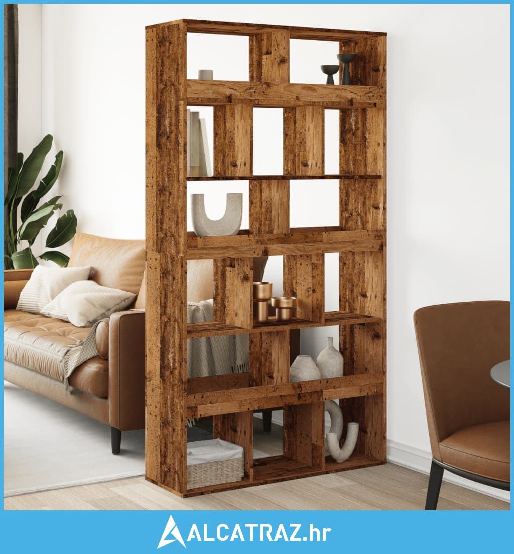 Sobna pregrada boja drva 100 x 33 x 187,5 cm konstruirano drvo - NOVO