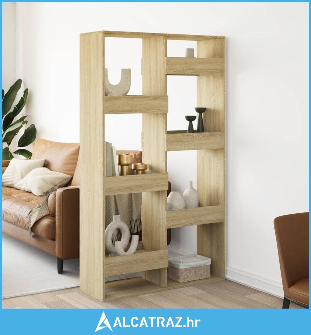 Sobna pregrada boja hrasta 100 x 33 x 175 cm konstruirano drvo - NOVO