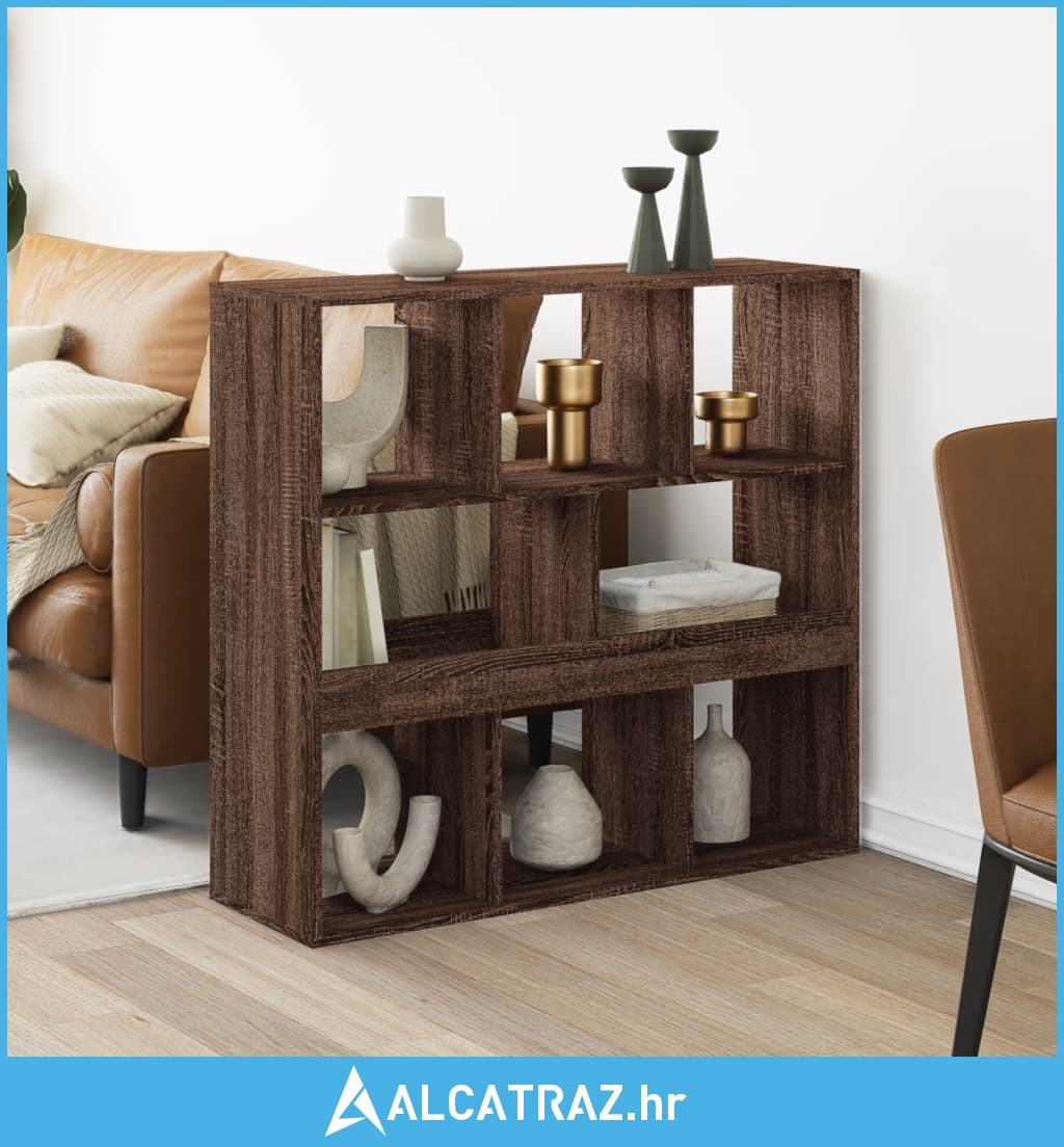 Sobna pregrada boja hrasta 100 x 33 x 94,5 cm konstruirano drvo - NOVO