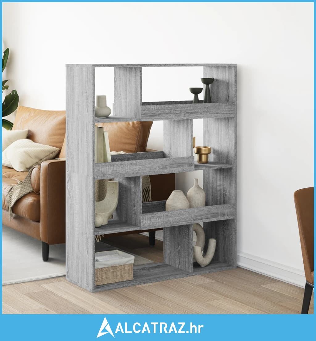 Sobna pregrada boja hrasta 100x33x125,5 cm konstruirano drvo - NOVO