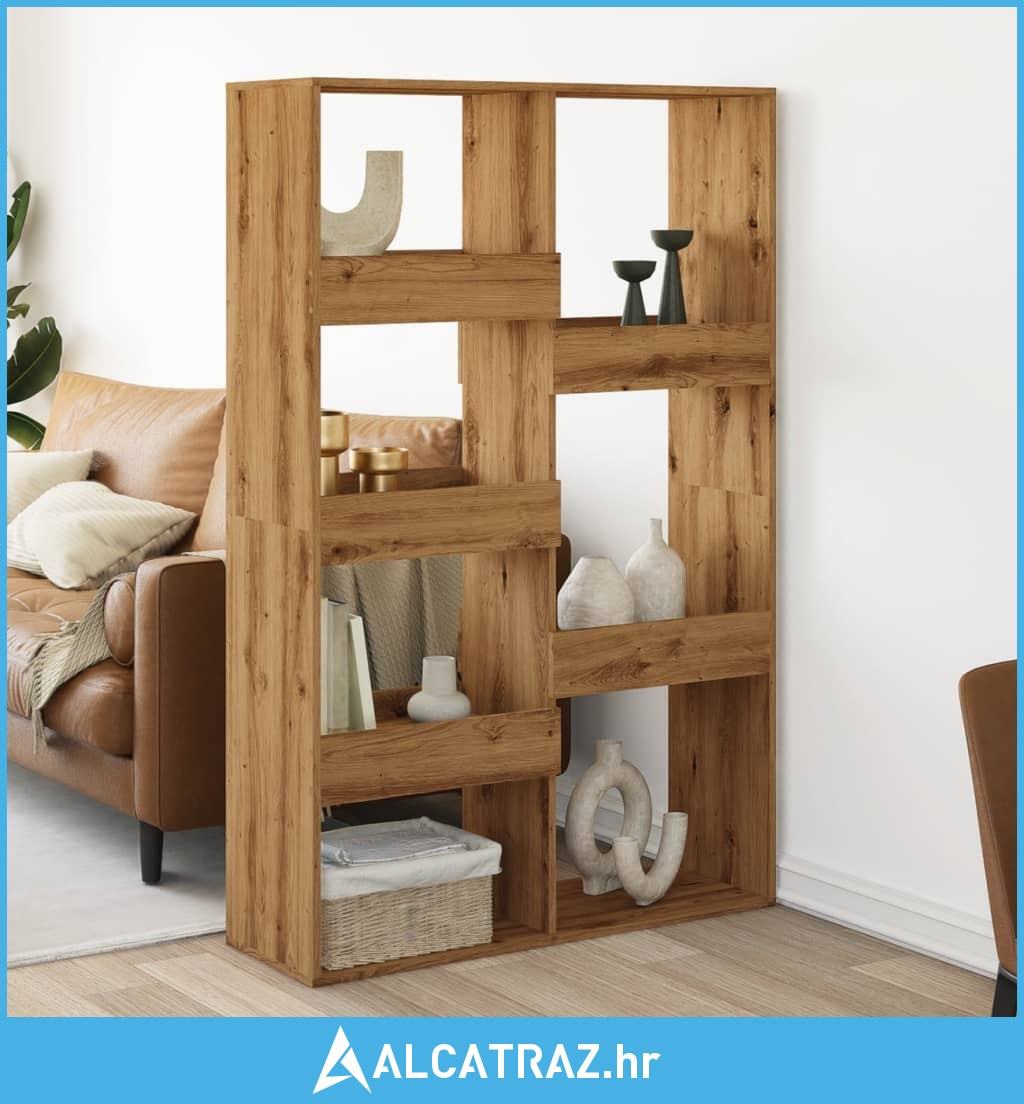 Sobna pregrada boja hrasta 100x33x155,5 cm konstruirano drvo - NOVO