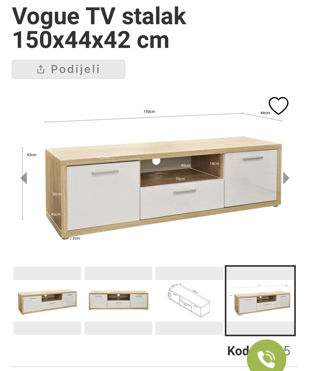 TV ormarić i/ili komoda