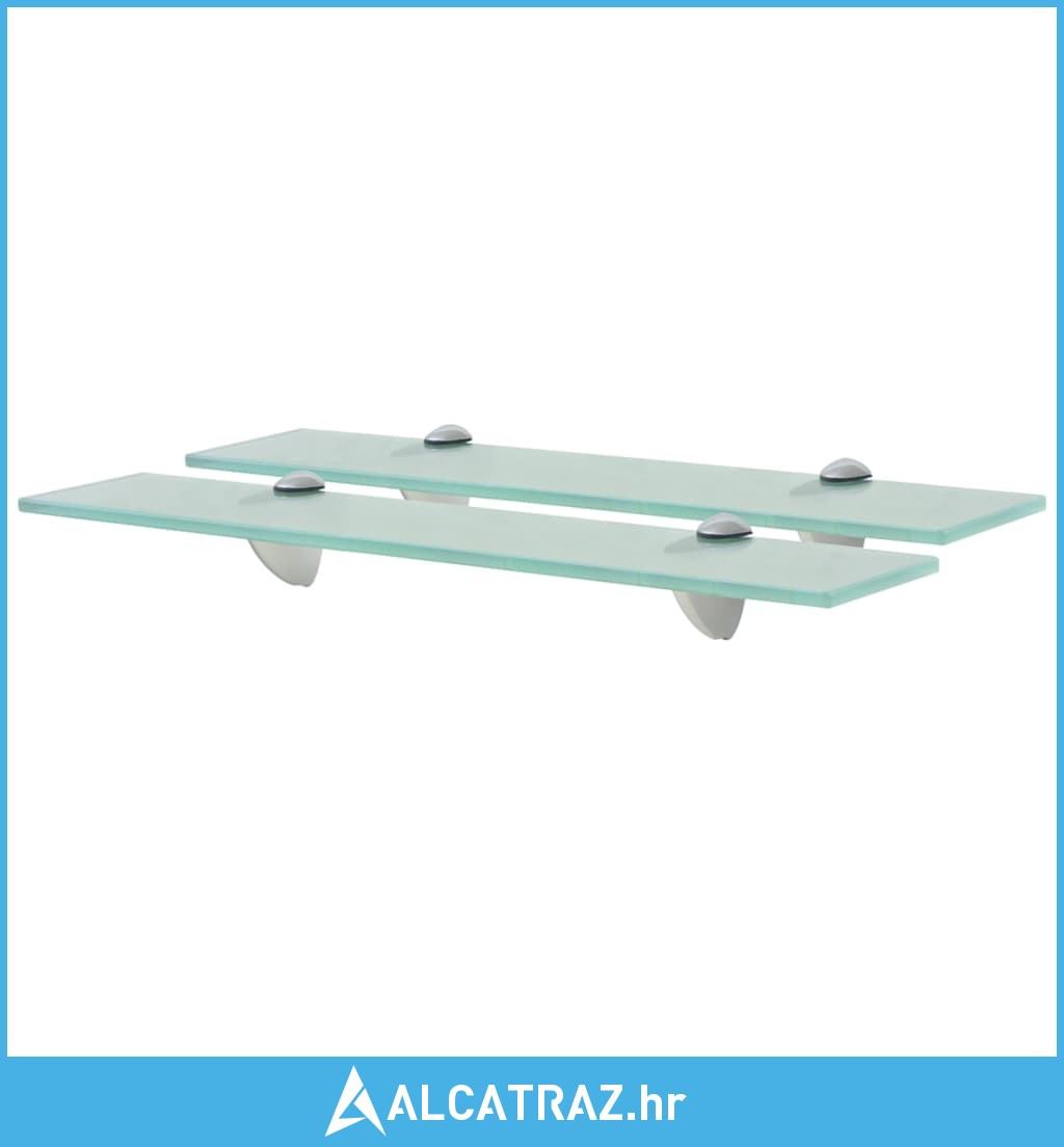 Zidne police 2 kom staklene 50 x 10 cm 8 mm - NOVO
