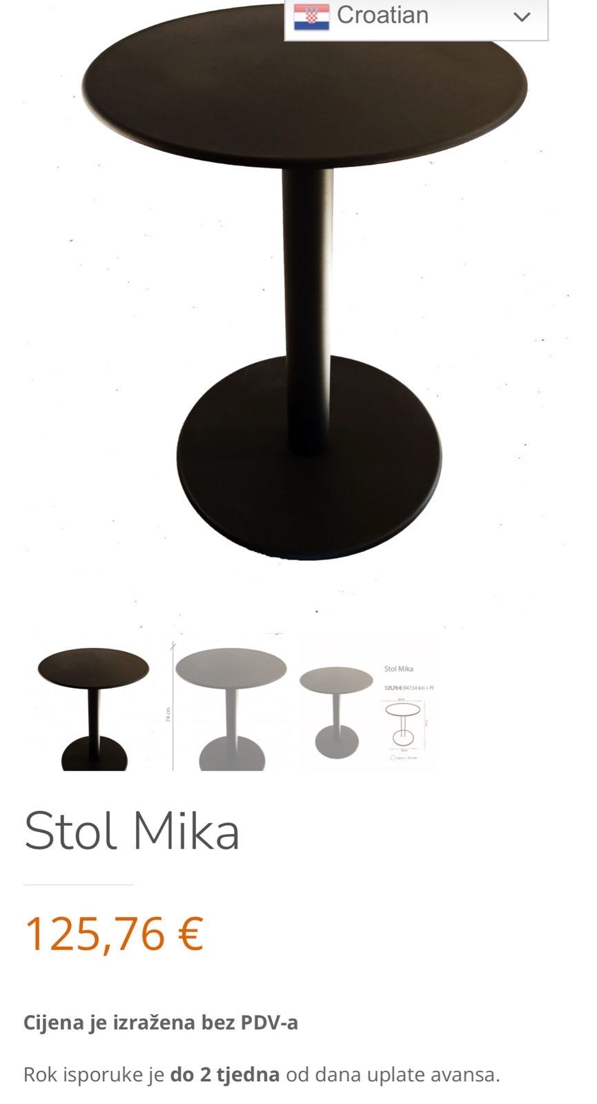 Stolovi za ugostiteljstvo kafic