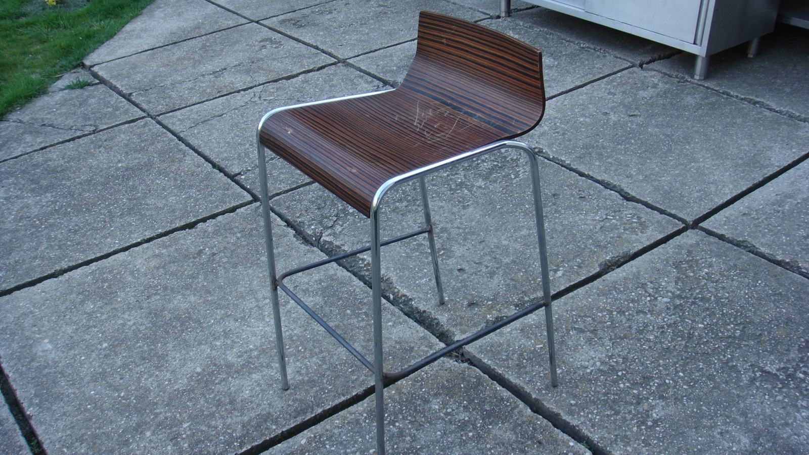 visoke barske metalne stolice 6 kom