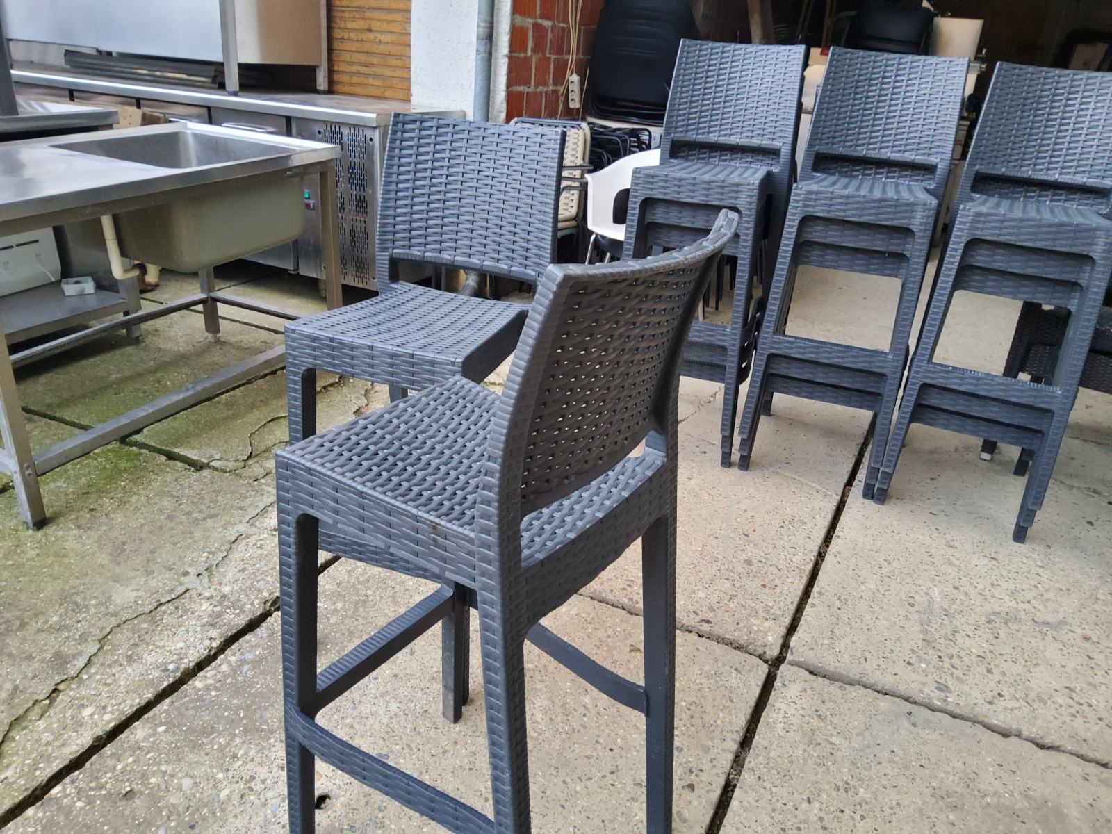 Visoke barske stolice 6 kom