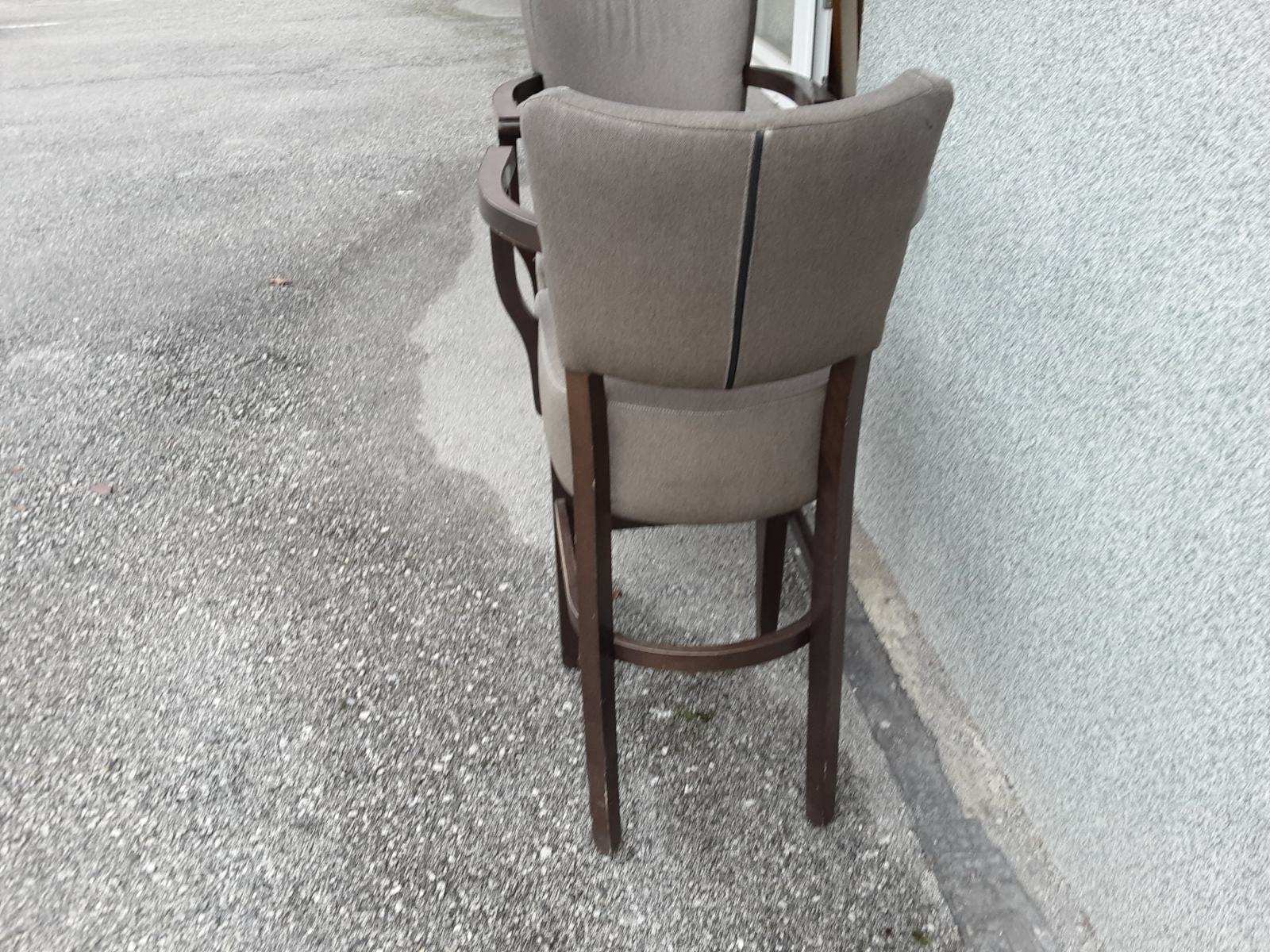 Visoke drvene barske stolice 13 kom