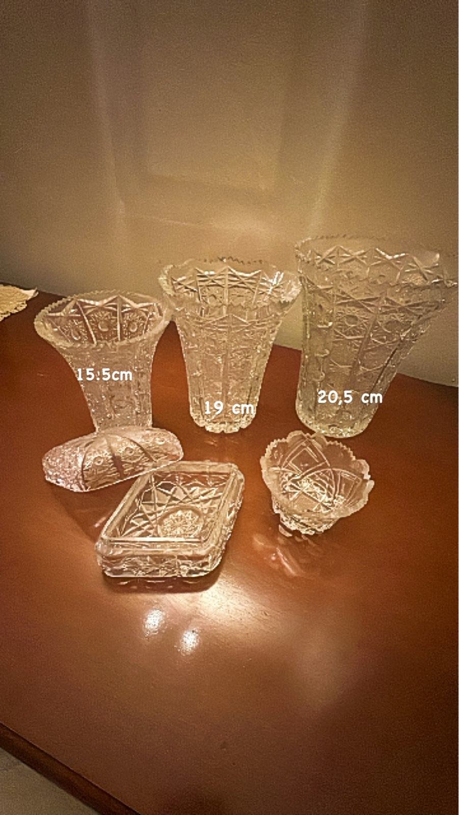 Kristalne vaze - komplet