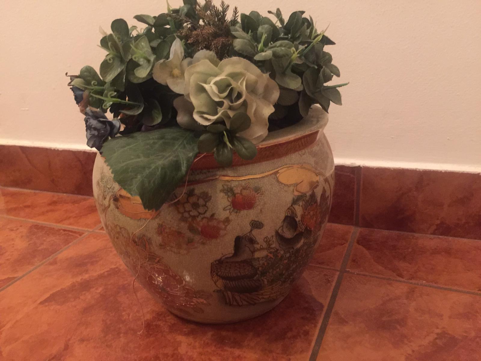 SAKSIJE / TEGLE / VAZE ZA CVIJEĆE, originalni kineski porculan, 4 kom.