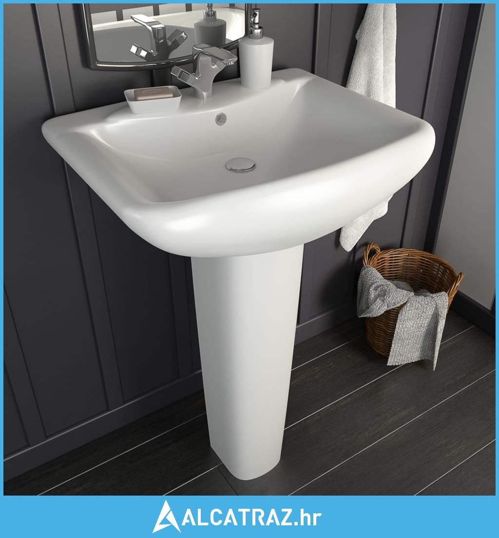 Samostojeći umivaonik keramički bijeli 580 x 470 x 200 mm - NOVO