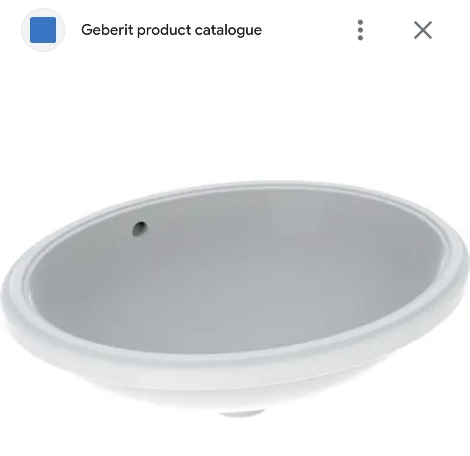 Umivaonik Geberit podgradni 33x42 ovalni novi