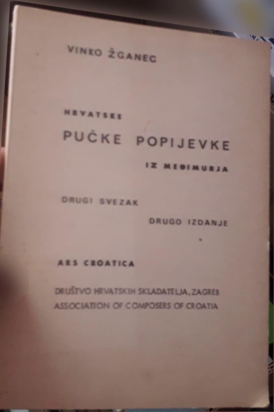Vinko Žganec - Hrvatske pučke popijevke iz Međimurja...