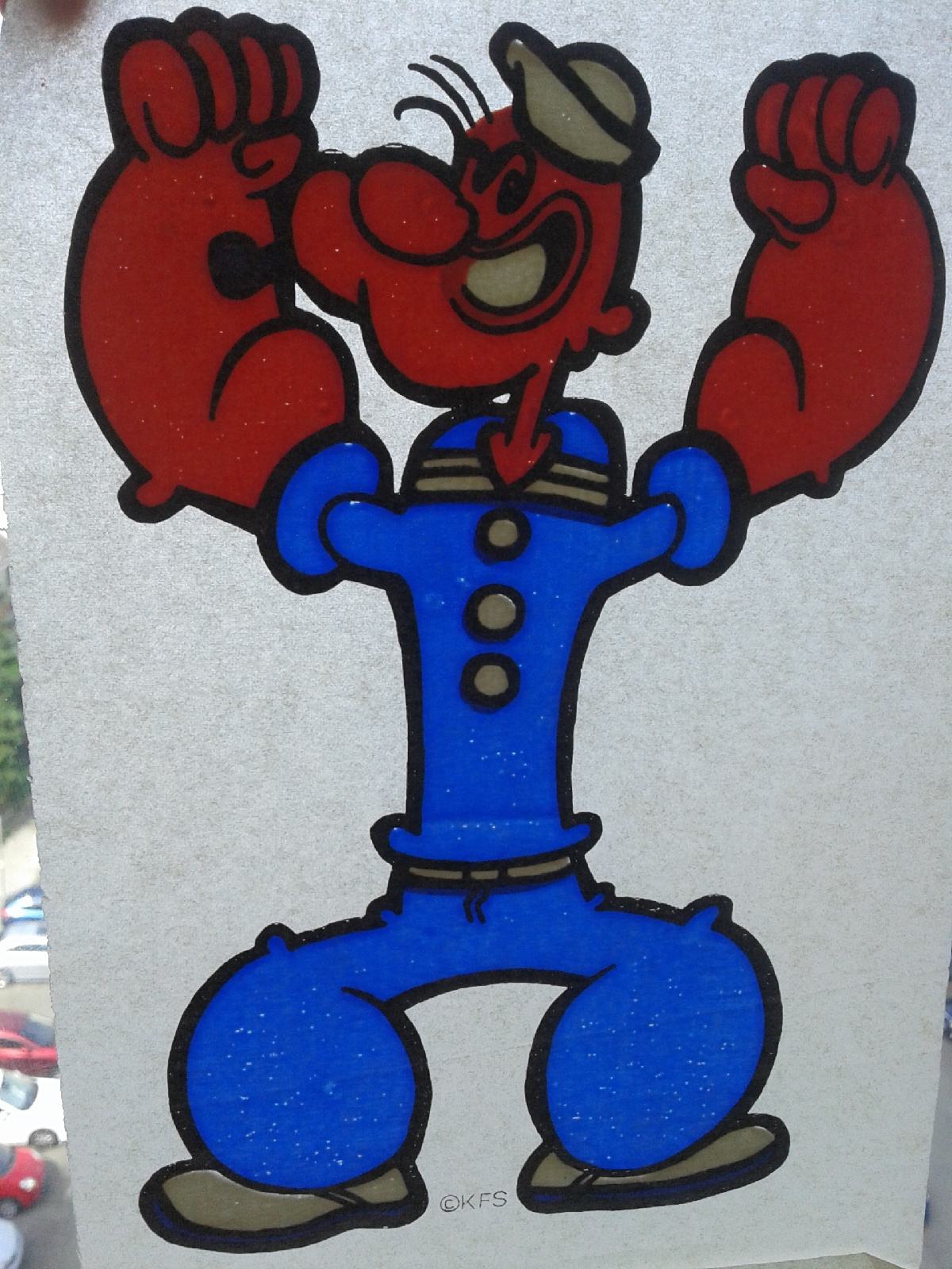 mornar Popaj c KFS stari preslikač za majicu