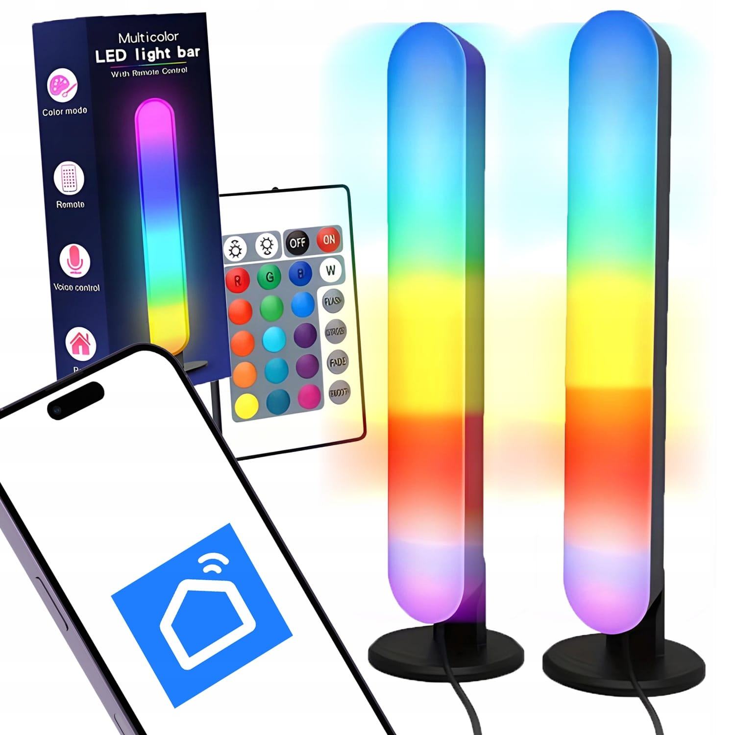 2x SMART LED RGBW dekorativna stupca 26cm USB TUYA