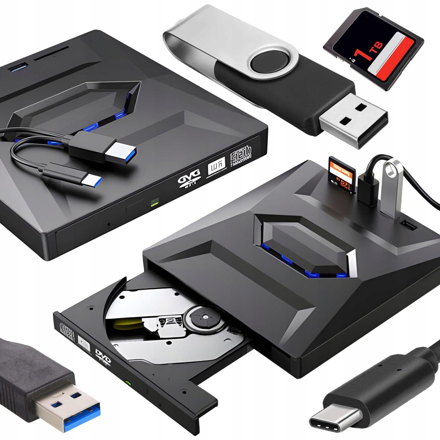 5v1 prijenosni CD i DVD 2MB USB 3.0 SD TF čitač