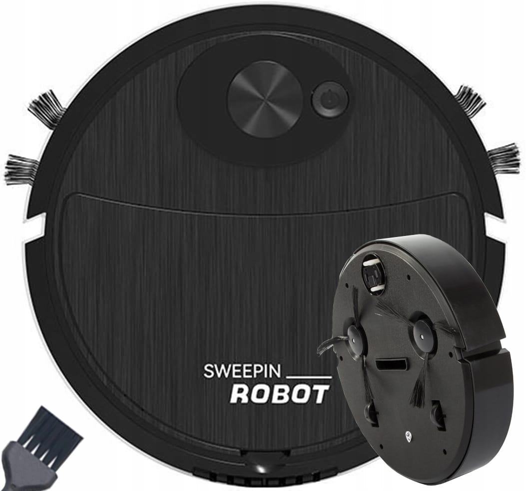 ACA. Robotsko usisavač 2 Metlice USB Black Swithin Robot