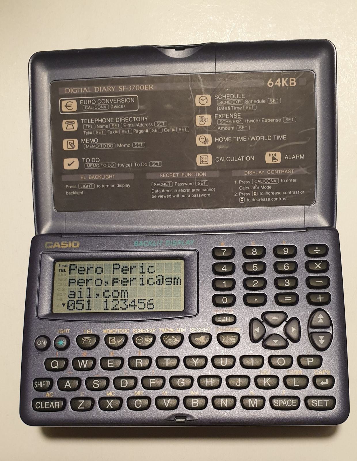 CASIO elektronski rokovnik/organizator