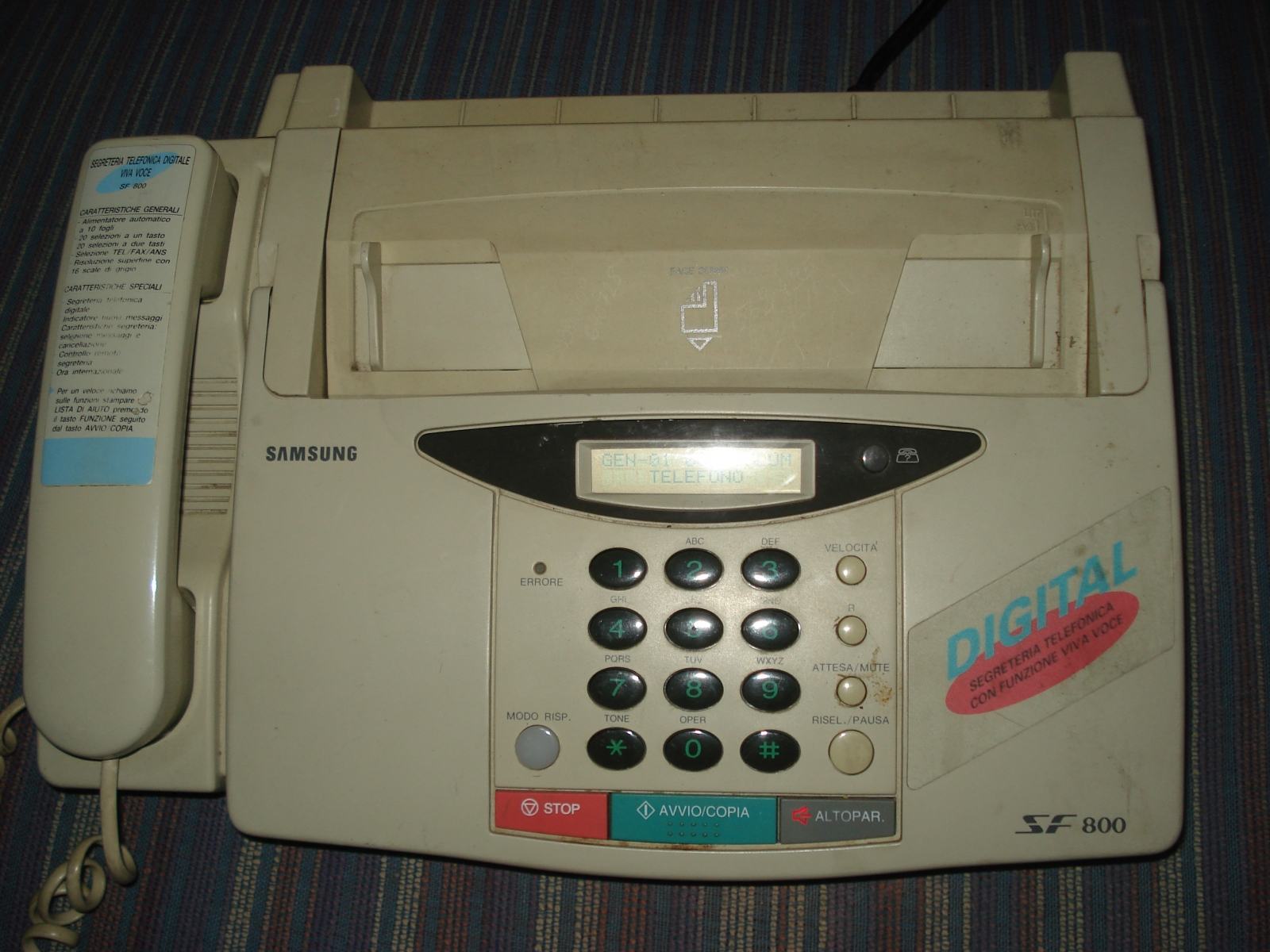 FAX mašina SAMSUNG SF 800