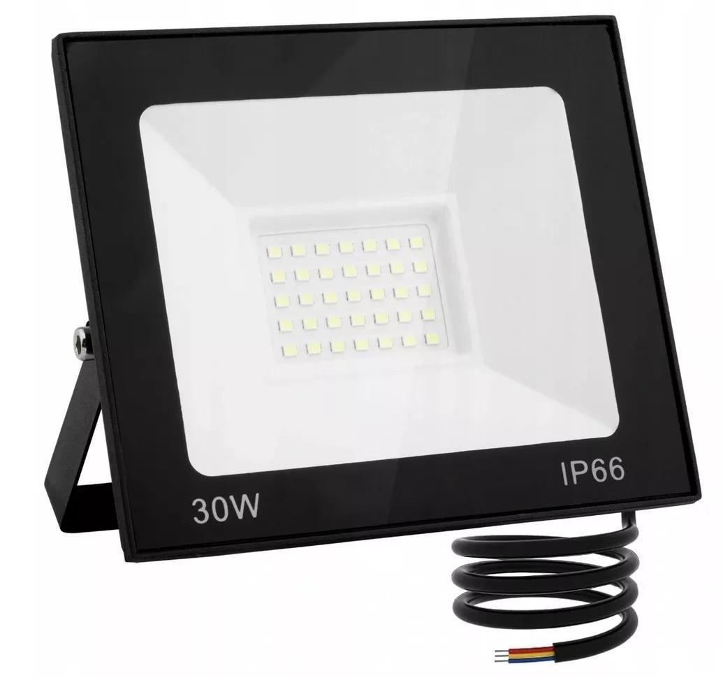LED 30W reflektor Black Flat 6500K IP66