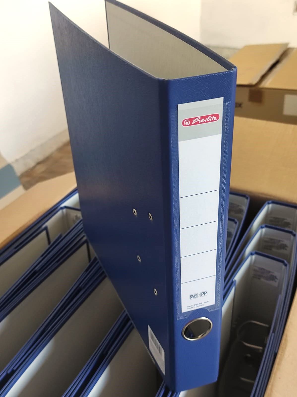 NOVO Registrator/ fascikl Herlitz A4, uski 5 cm PP plavi, 25 kom