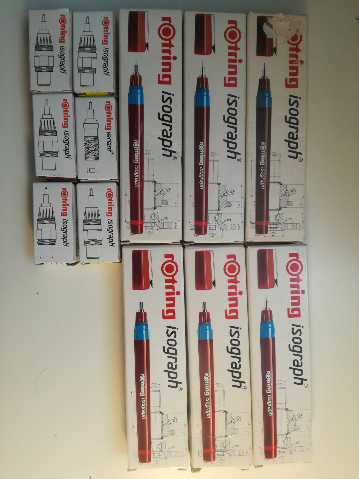 Rotring rapidograf (isograph), komplet