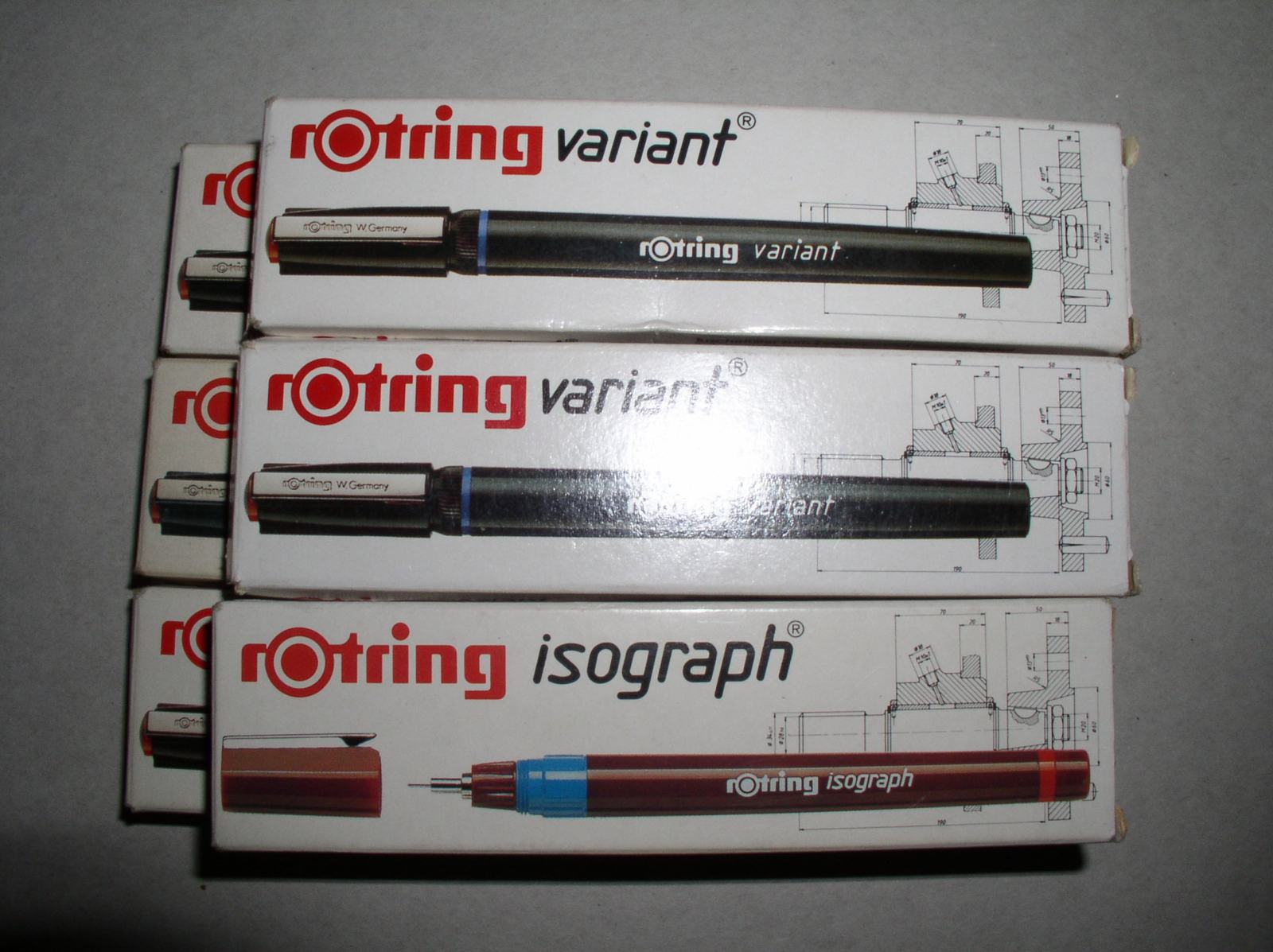 ORGINALNI RAPIDOGRAFI ROTRING VARIANT / ISOGRAPH - NOVO