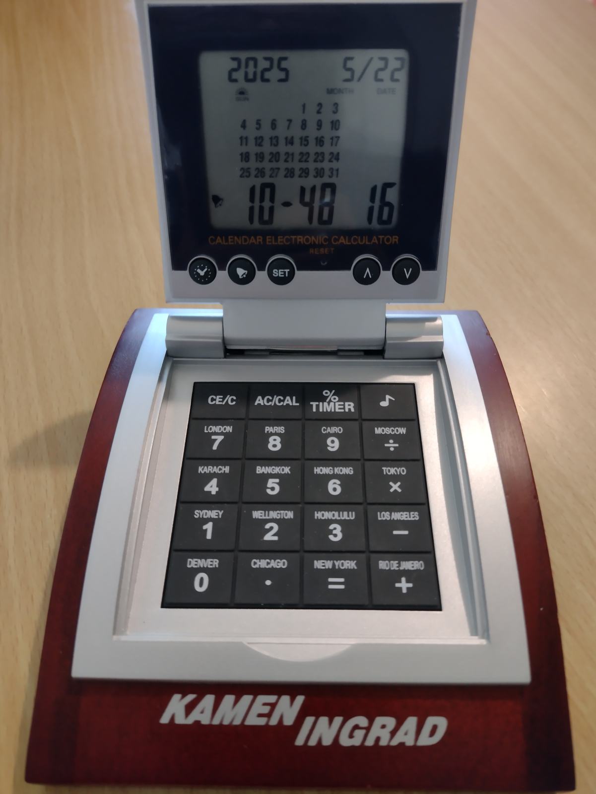 SAT/KALENDAR/ALARM/KALKULATOR (WORLD TIME CLOCK/CALCULATOR)