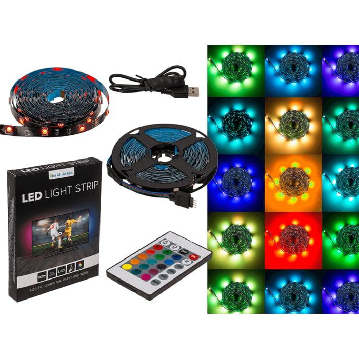 Postavite USB TV LED RGB TV TV 5M + daljinski upravljač