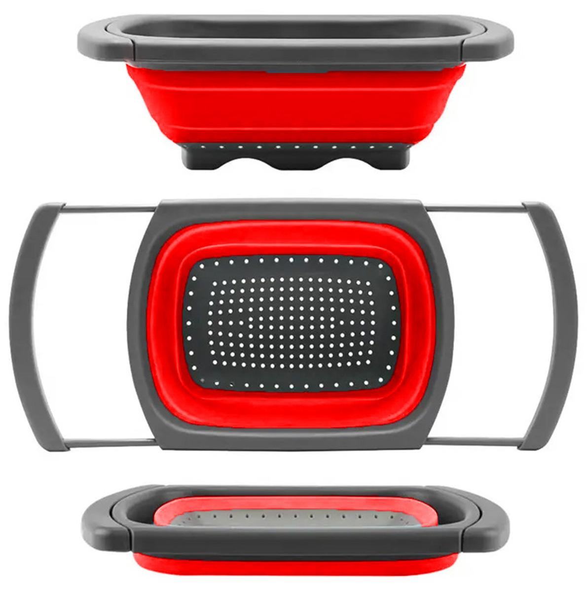 Silikonsko sklopivo cjedilo ocjeđivač 27cm podesive ručke