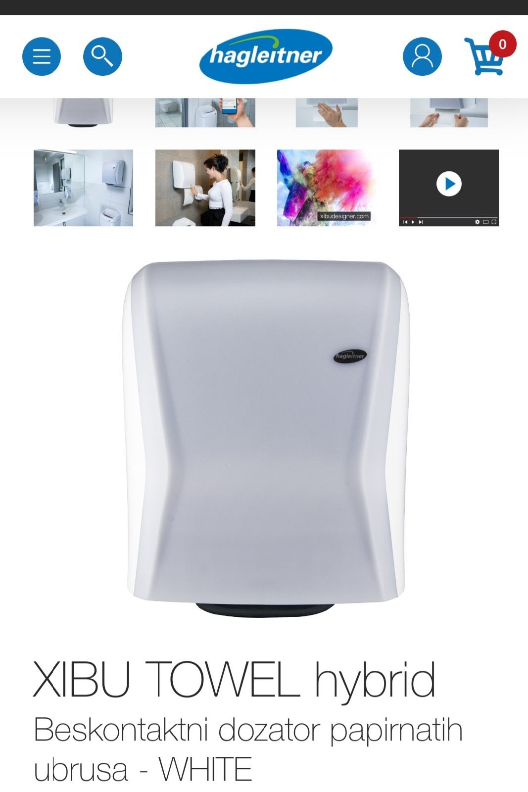 XIBU TOWEL hybrid Beskontaktni dozator papirnatih ubrusa - WHITE