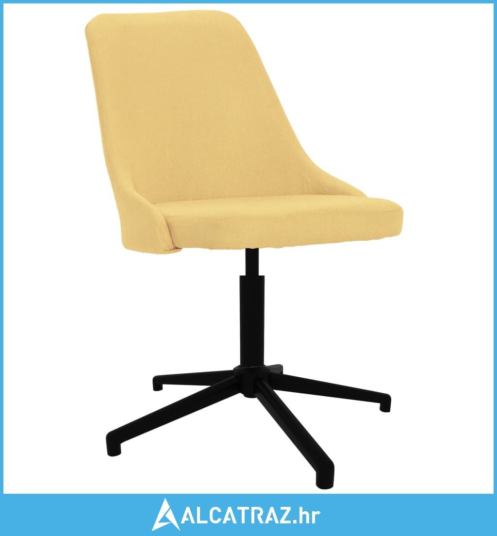 Okretna uredska stolica od tkanine žuta - NOVO