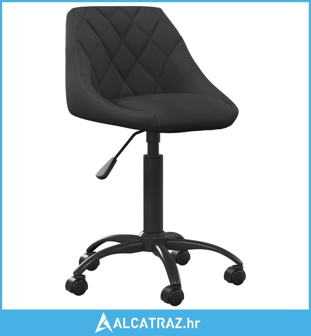 Uredska stolica crna baršunasta - NOVO