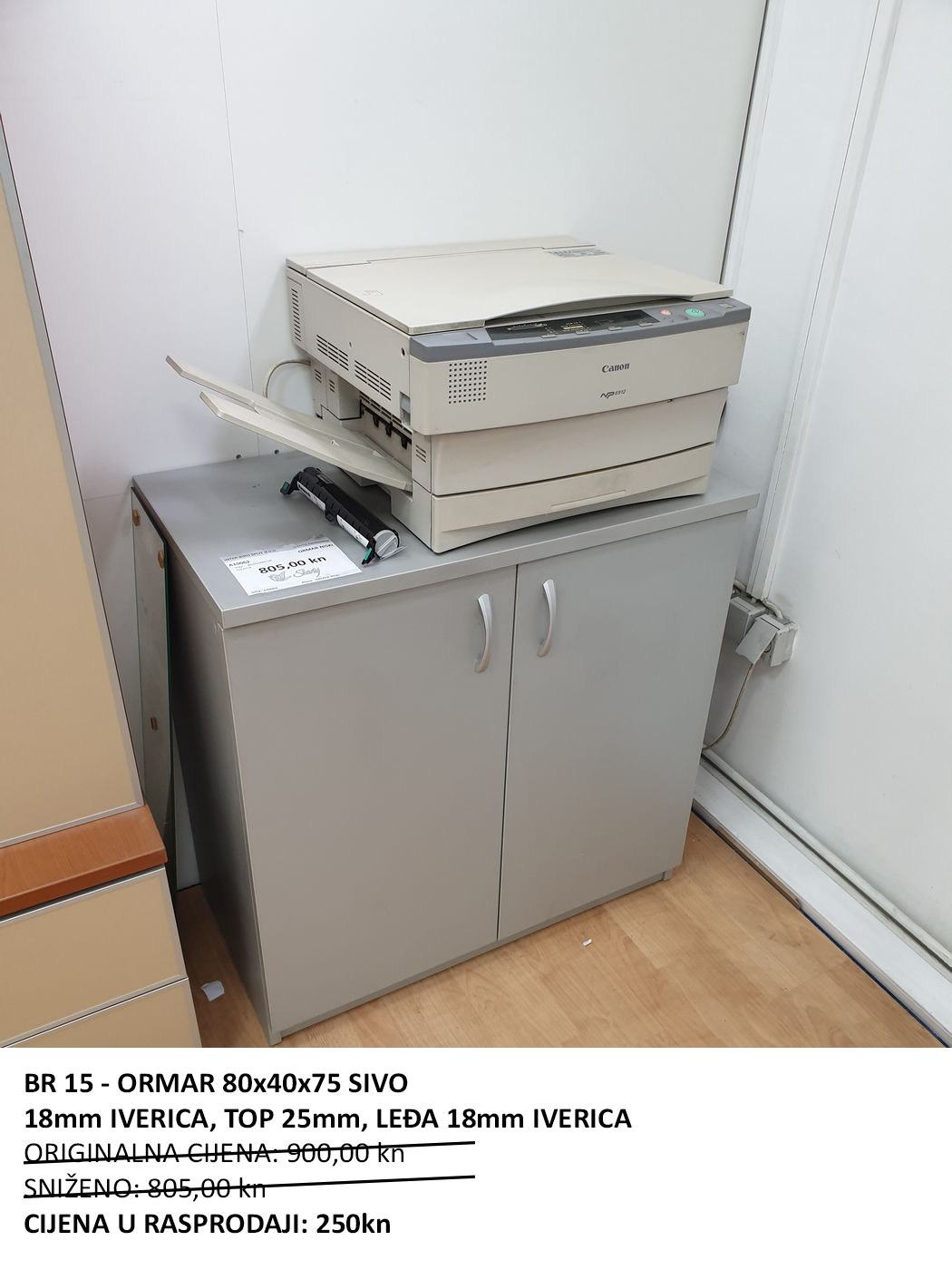 Ormar uredski 80x45x75