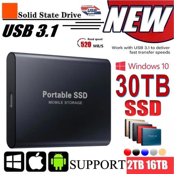 Prenosni usb ssd disk 30 terabajta za pohranu svih podataka