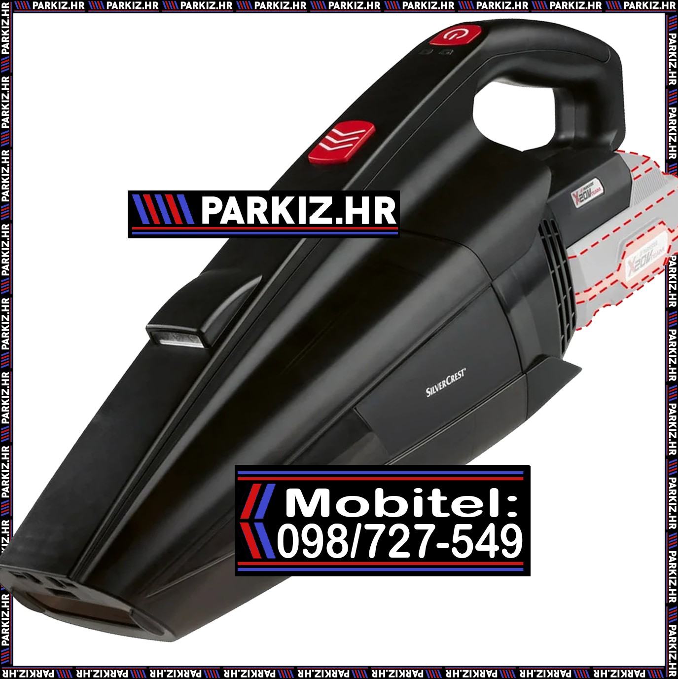 Parkside SilverCrest aku 20V TURBO ručni usisavač s 5 mlaznica SHSA A1