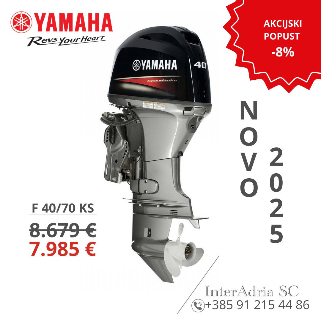 AKCIJA -8% POPUSTA - Vanbrodski motor YAMAHA 70 KS