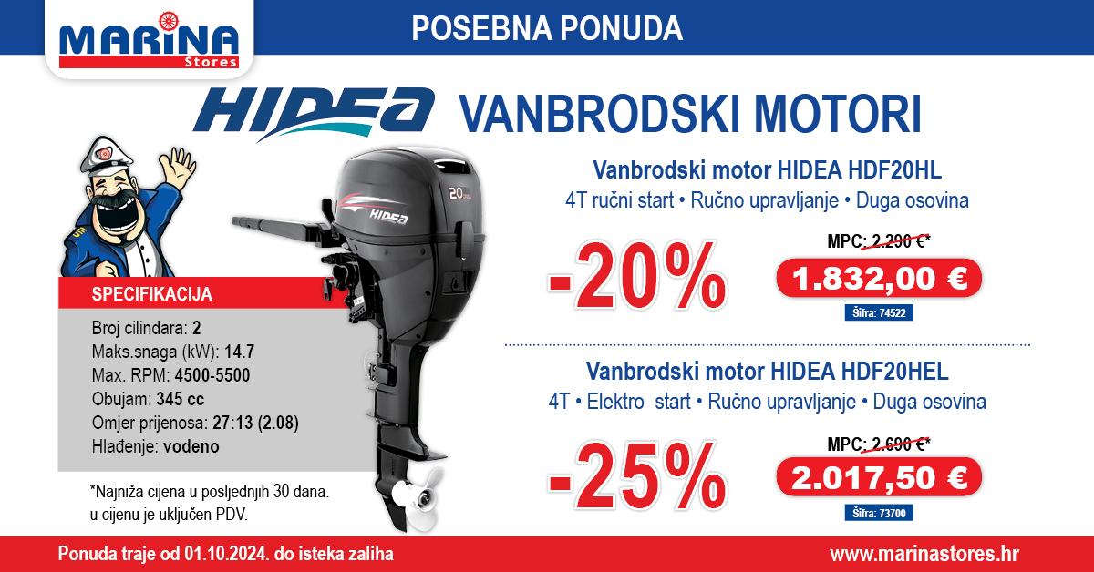 POSEBNA PONUDA HIDEA VANBRODSKI MOTORI 15 i 20 KS