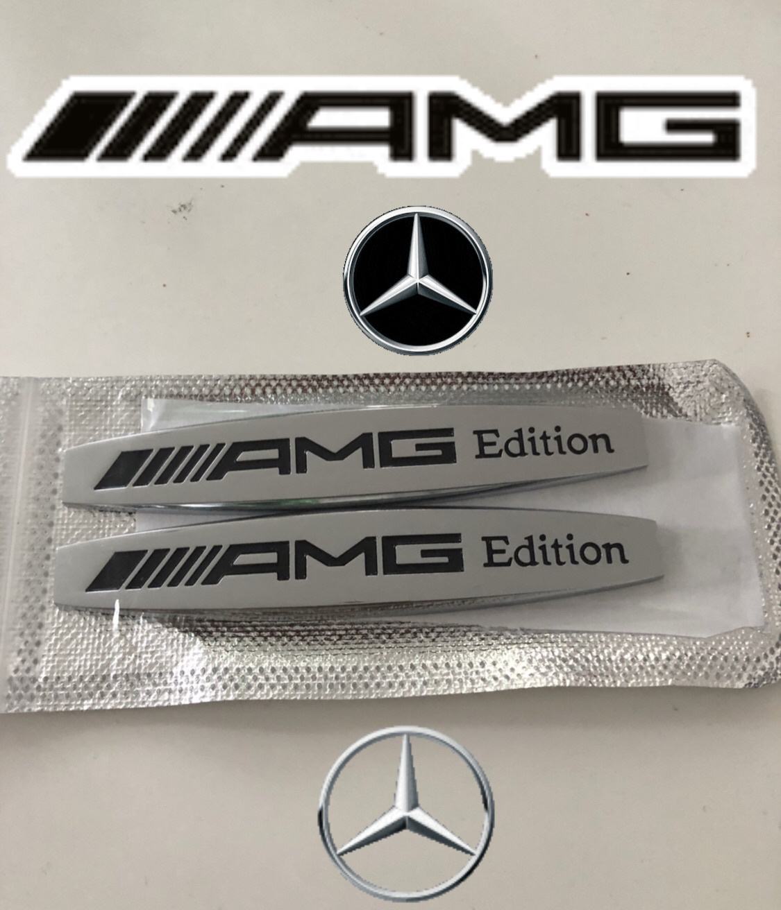 AMG MERCEDES EMBLEM OZNAKA NALJEPNICA AMG Edition 3M set 2 komada novo