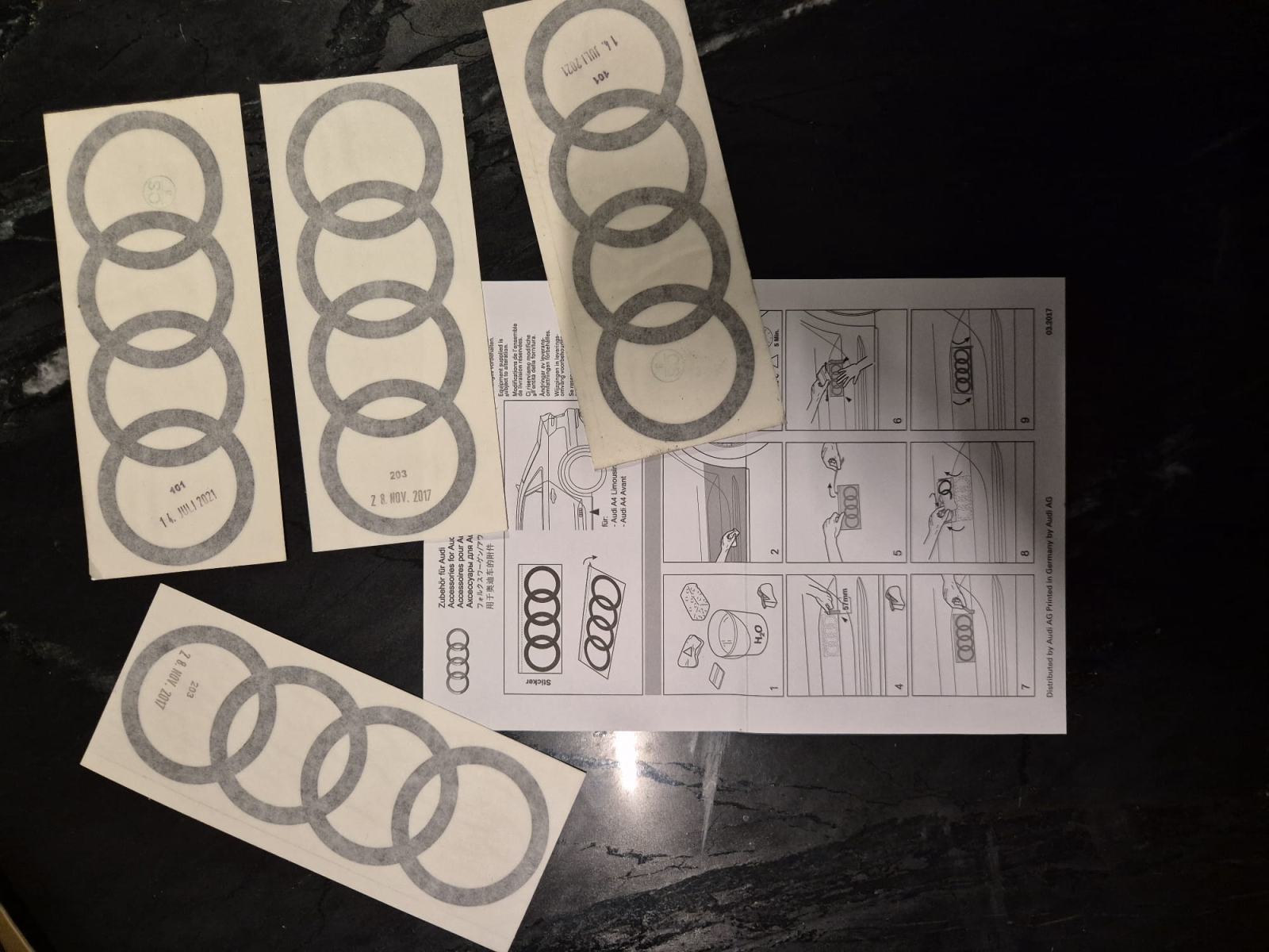 AUDI RING STICKERS