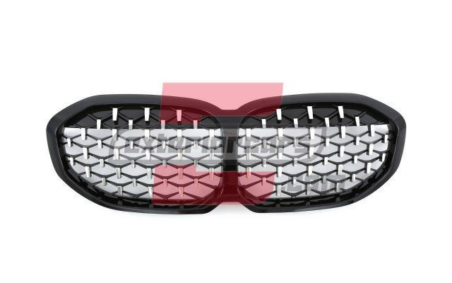 BMW 1er F40 F41 (19-) - Prednja maska Diamond look (piano crna/chrome)