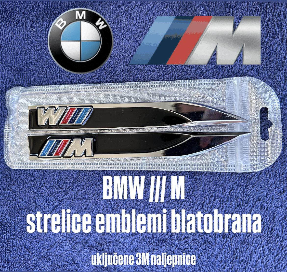 BMW M STRELICE BLATOBRANA ZNAKOVI EMBLEMI OZNAKE EKSTERIJERA BMW M pak