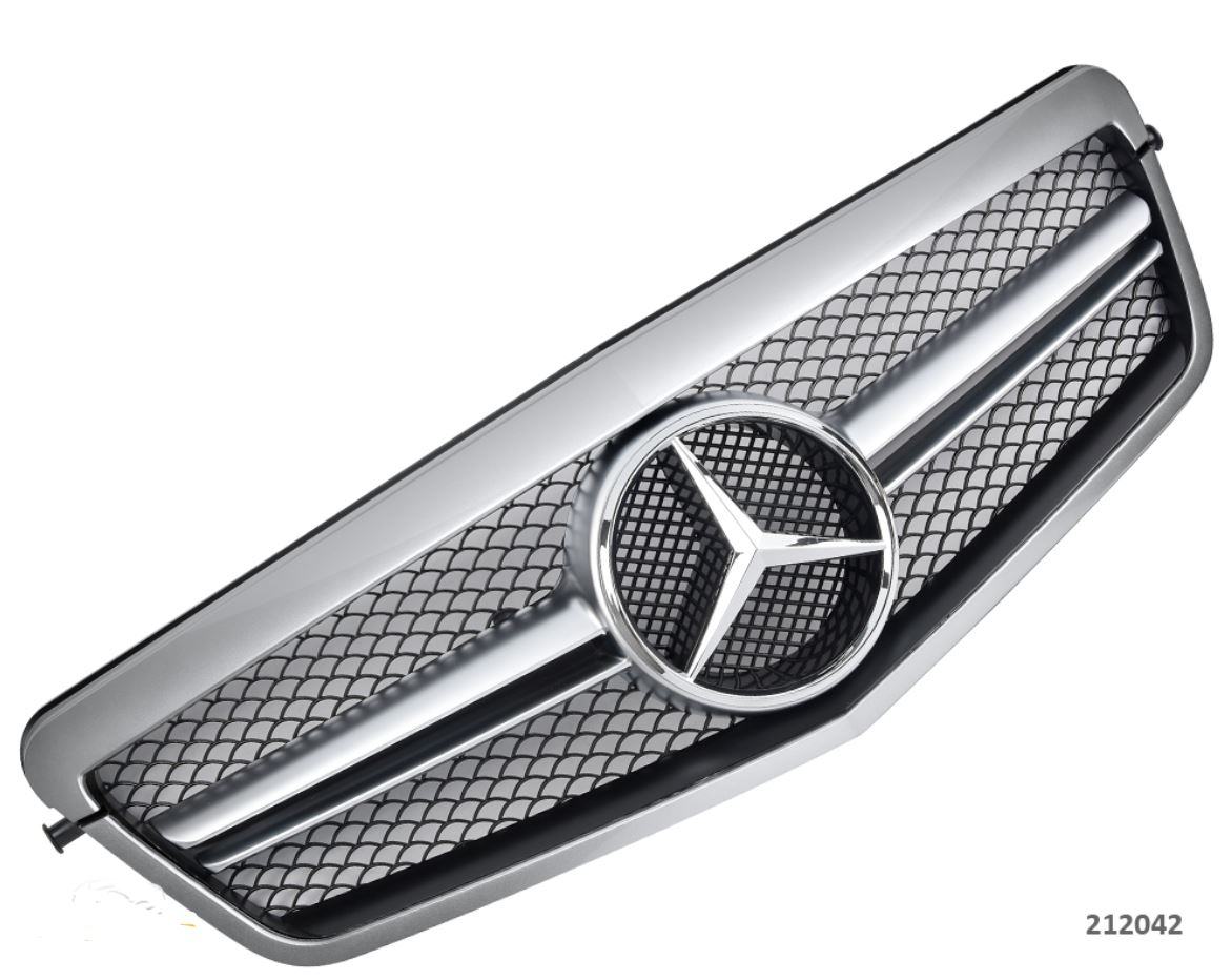 Mercedes Benz E klasa W212 S212 2009-13 maska gril AMG Optik silver