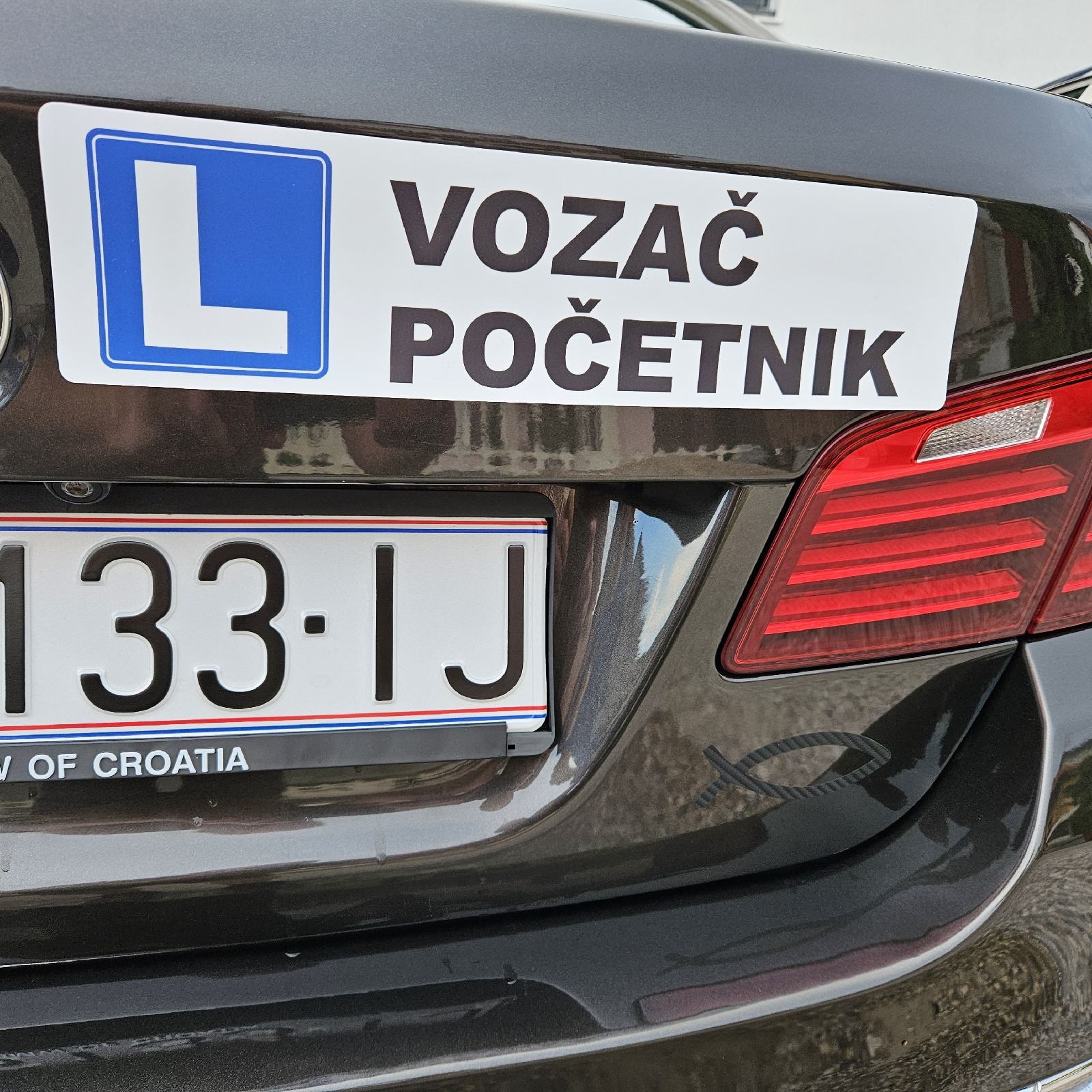 naljepnica magnetna vozač početnik