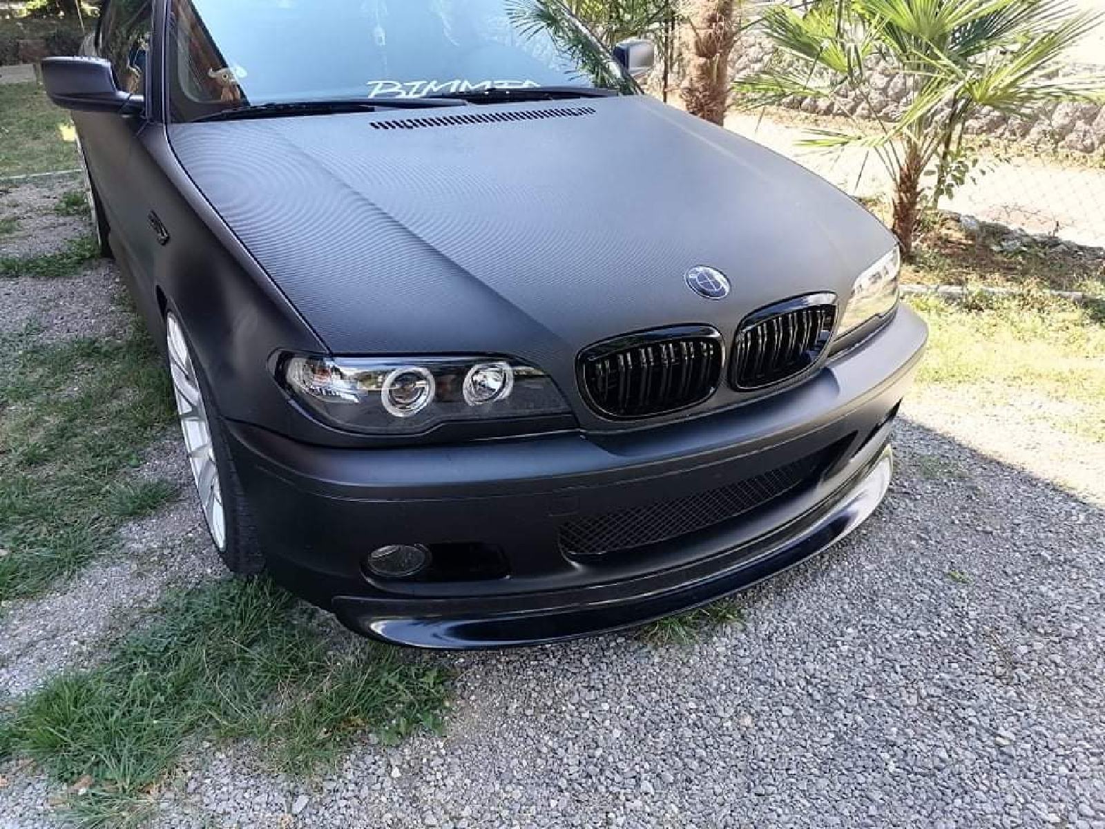**Prednji Lip CSL za BMW E46 M Tech 2 branik - Crni sjaj**