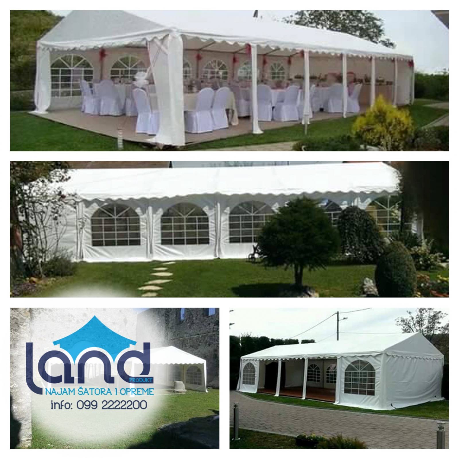 Najam i prodaja šatora, najam hladnjače prikolice