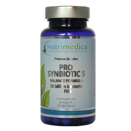 ProSynbiotic 5 Balance formula 20 bilion bacteria + FOS, 30 vege cps
