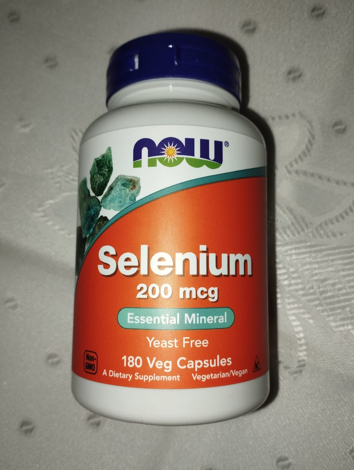SELEN - Bez Kvasca NOW Foods Kapsule 200 mcg - 180 veg capsules