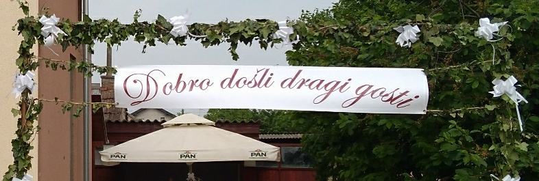 Natpis za svatove Dobro dosli dragi gosti