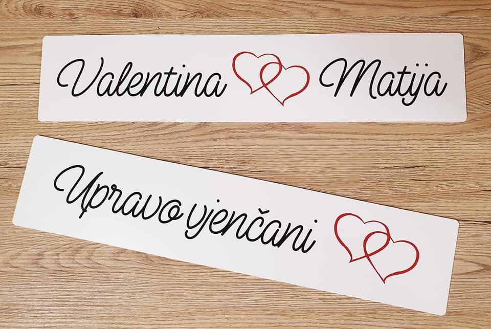 NOVA pvc TABLICA za AUTO 1kom=15 EUR / 2kom=22 EUR / 3kom=30 EUR