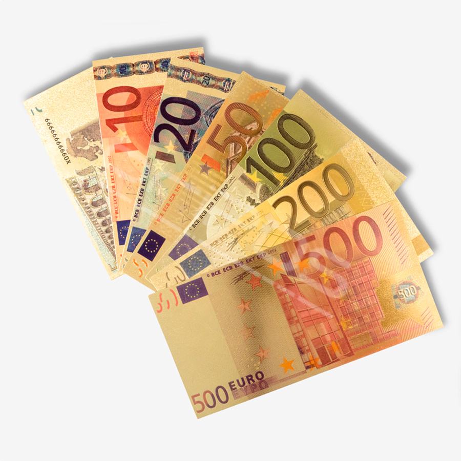 Zlatne Euro novčanice (set 7 komada) novi HIT ZA KUMOVE, mladence ...
